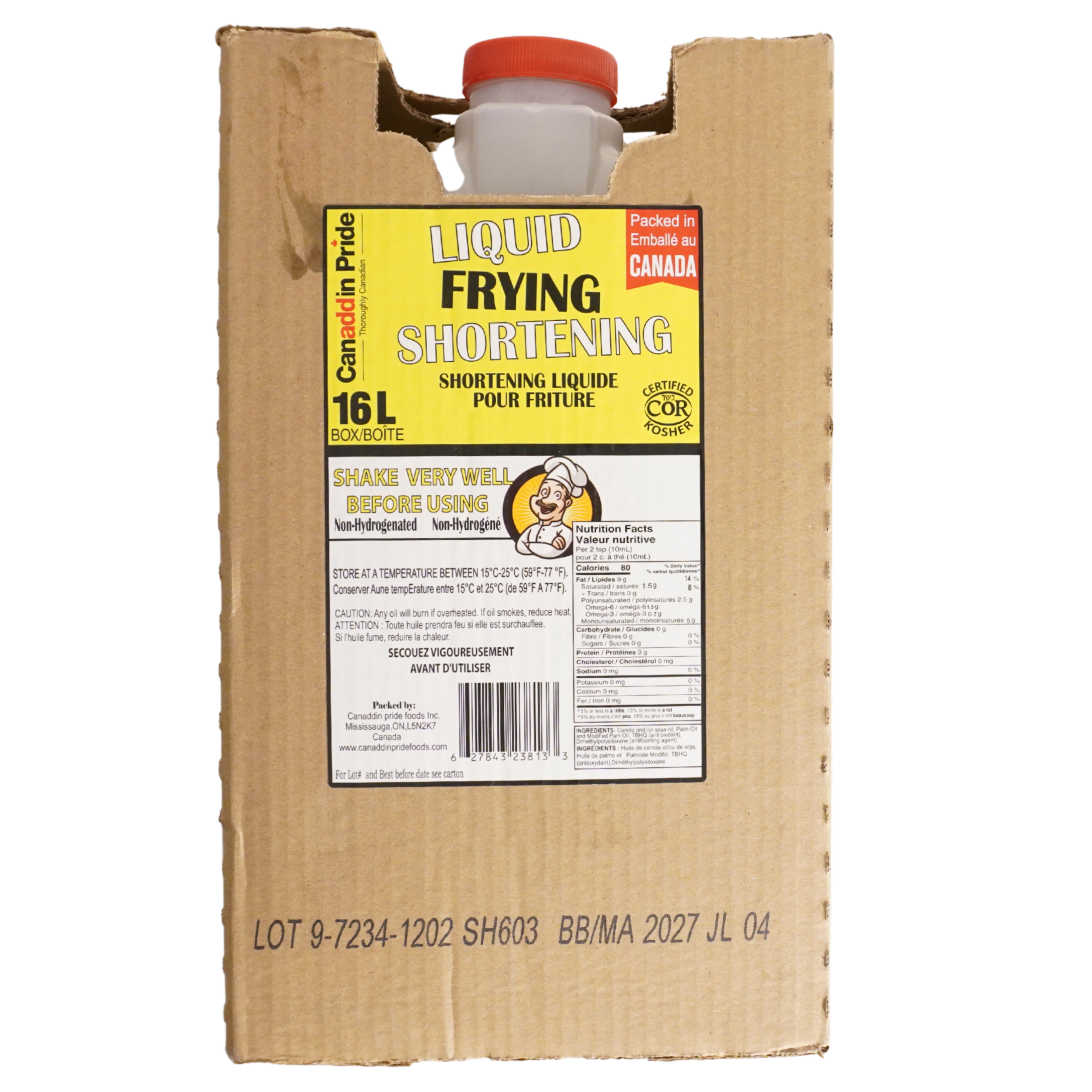 Liquid Frying Shortening 16L – Pitama Foods